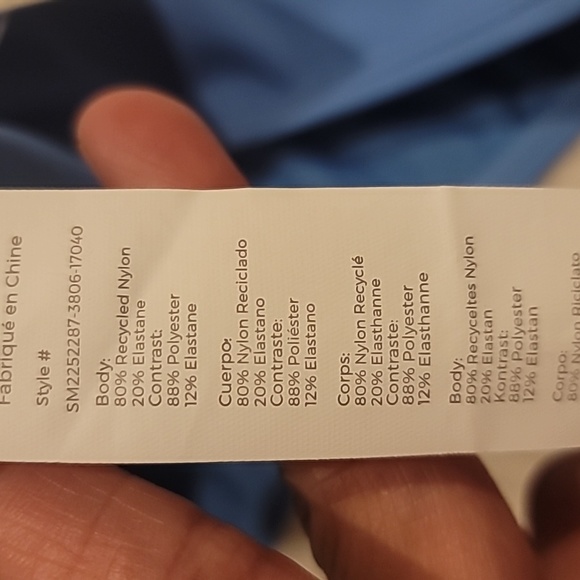 Fabletics | Swim | Nwt Fabletics Blue Low Back One Piece Swimsuit ...